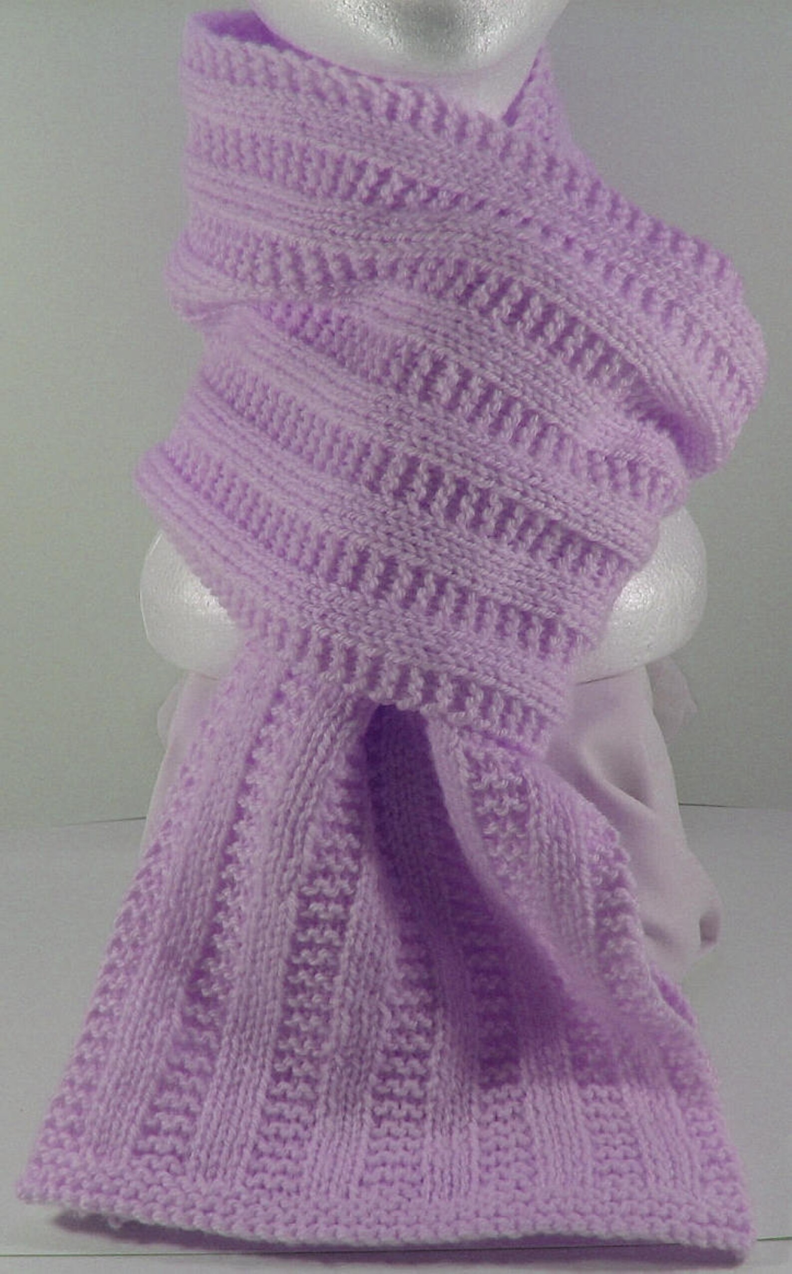 KNITTING PATTERN Garter Ribbed Scarf one Size Digital Download PDF - Etsy
