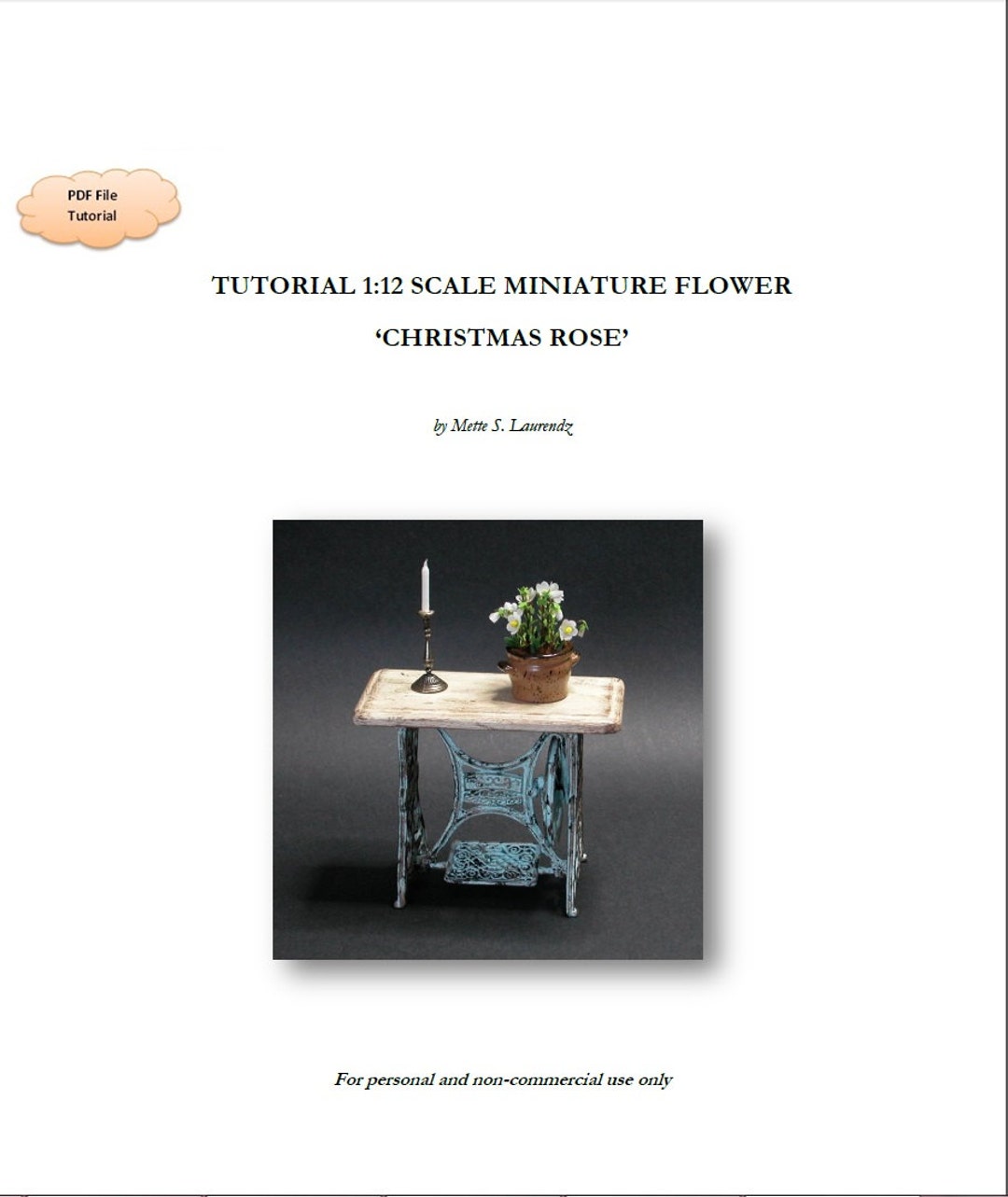 INSTANT DOWNLOAD - 1:12th Scale Miniature Flower Tutorial - 'christmas ...