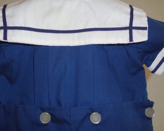 Vintage C.I. Castro 2 piece sailor suit in navy blue-… - Gem