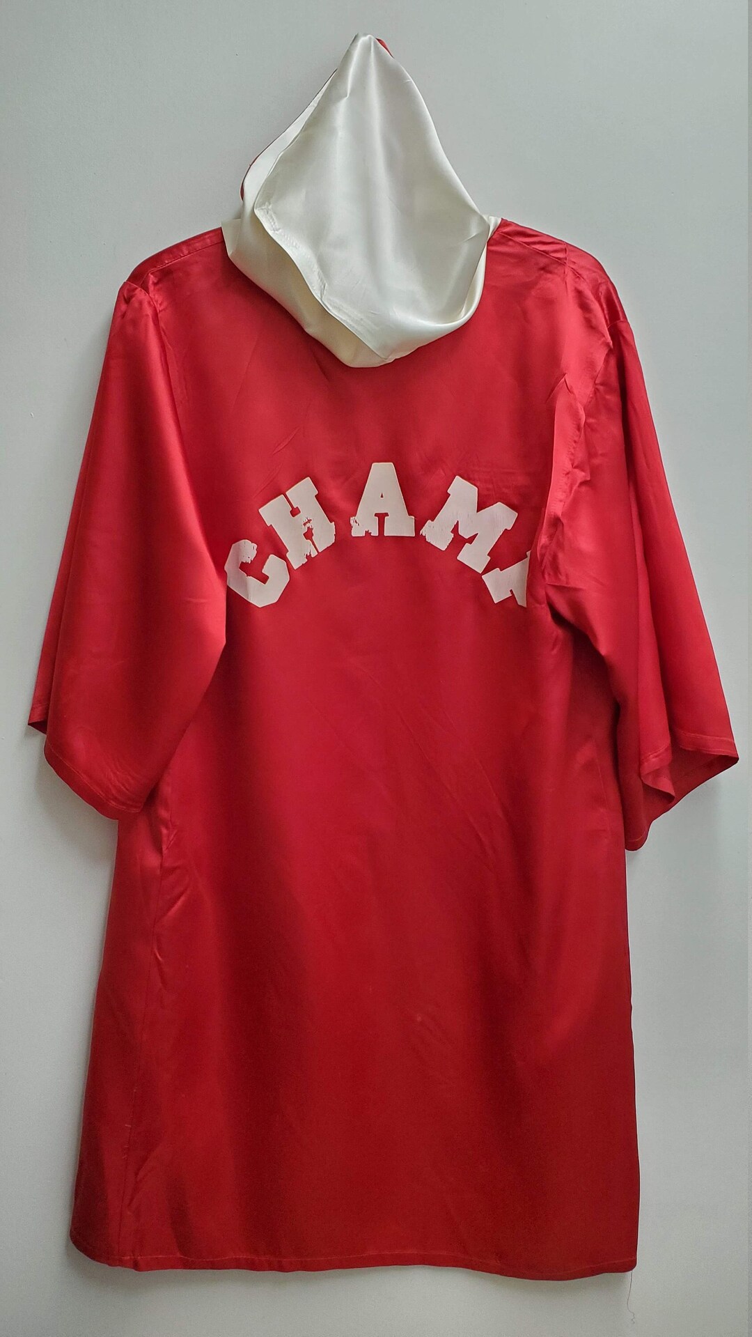Vintage Boys Boxing Robe: Red Satin "champ" Costume (size 10) - Etsy