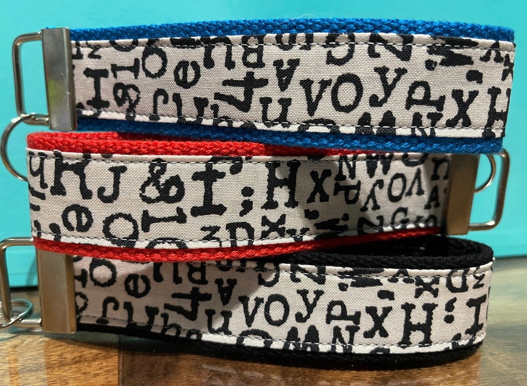 Keyfob Keychains Graphic Typewriter Text - Etsy