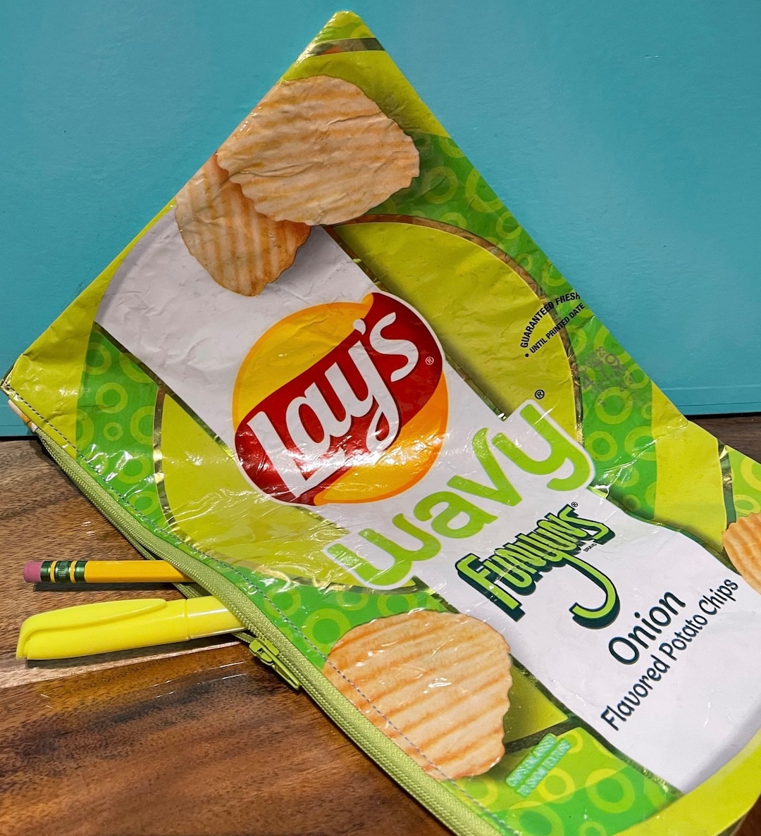 Upcycled Lays Wavy Funyuns Potato Chips Zip Case - Etsy