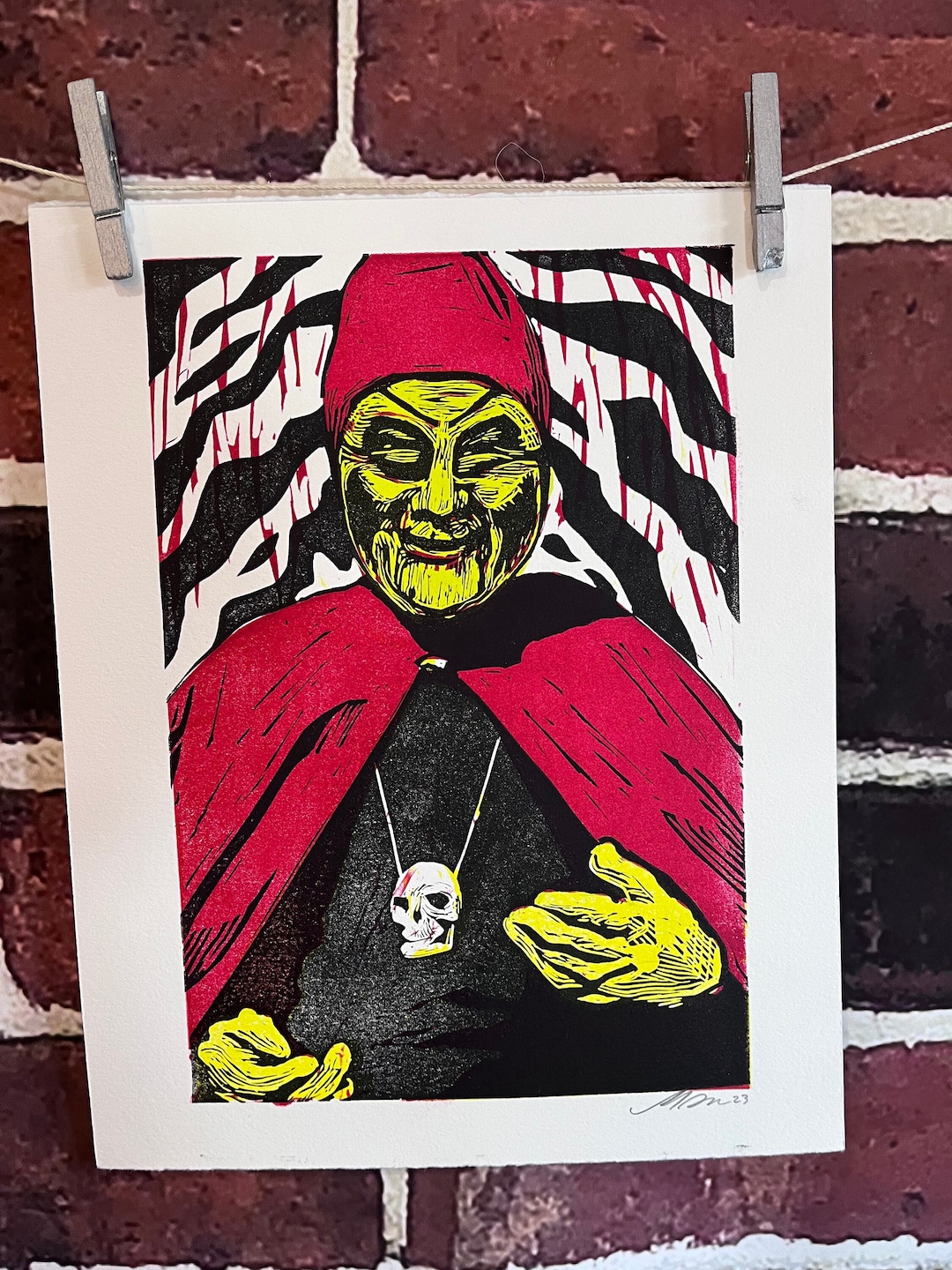 Linocut 60 Years of Horror Sammy Terry 4 Color - Etsy