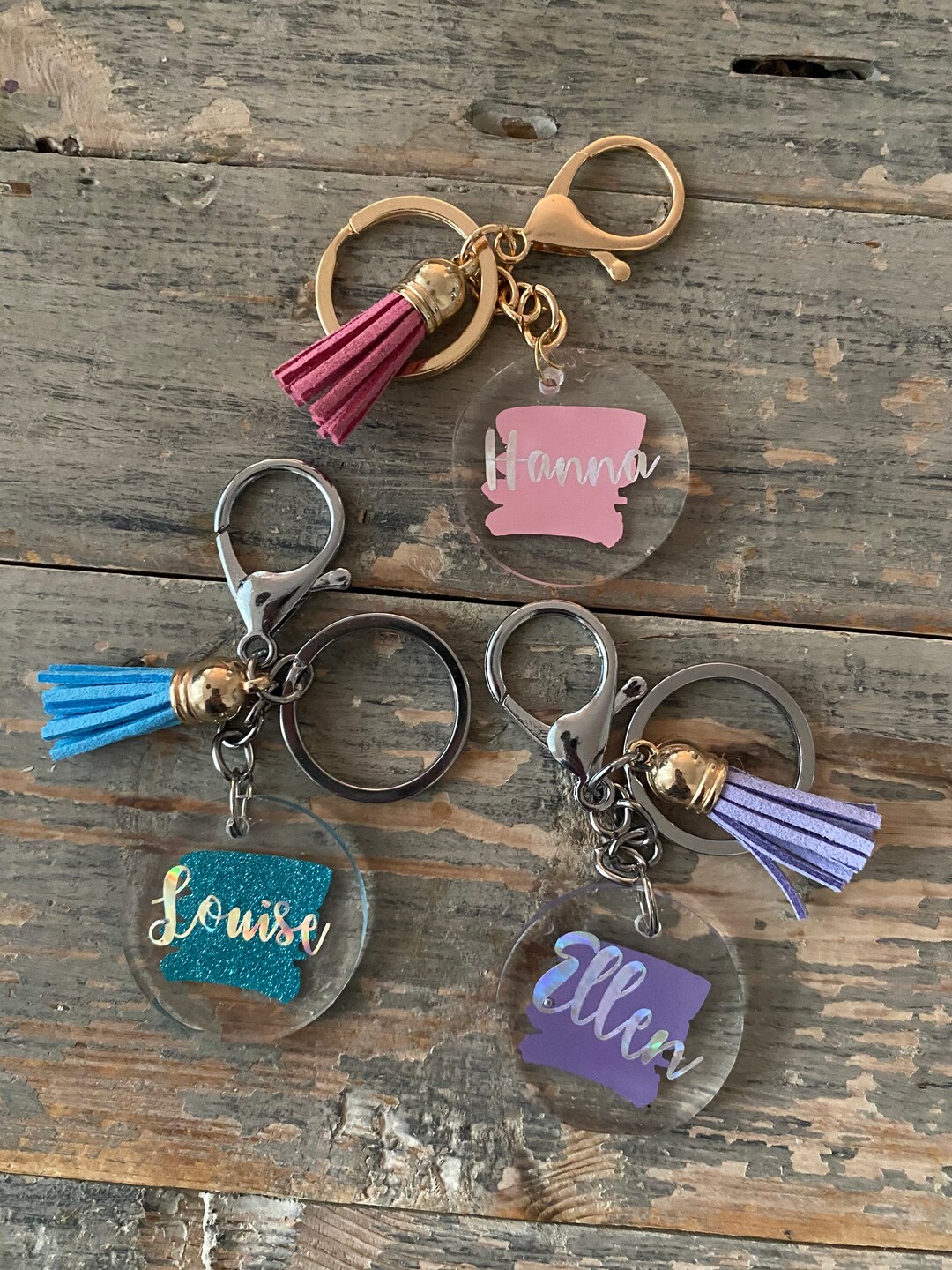 Personalized Name Keychain Keyring - Etsy