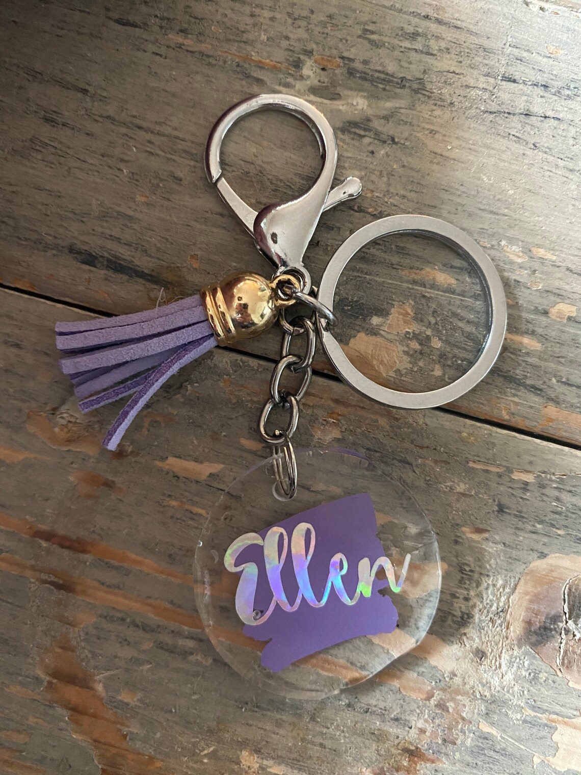 Personalized Name Keychain Keyring - Etsy