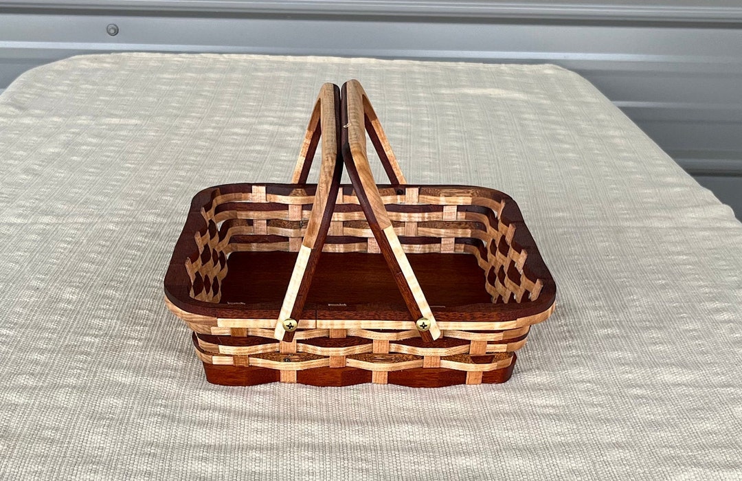 Serving Tray Basket, Small Square Serving Tray,wooden Basket With ...