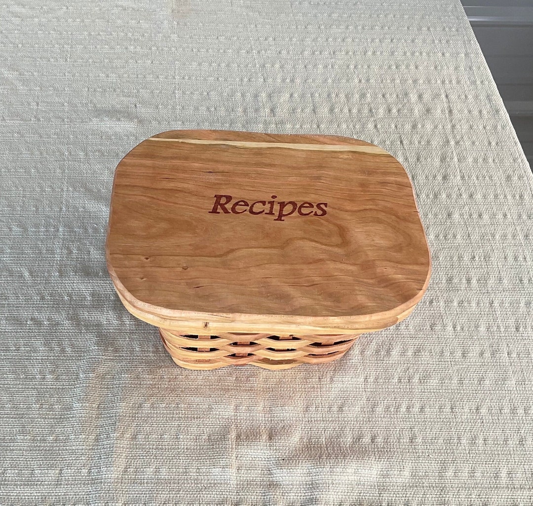 Recipe Card Box for 5 X 7 Recipe Cards,handemade Recipe Storage, Recipe ...