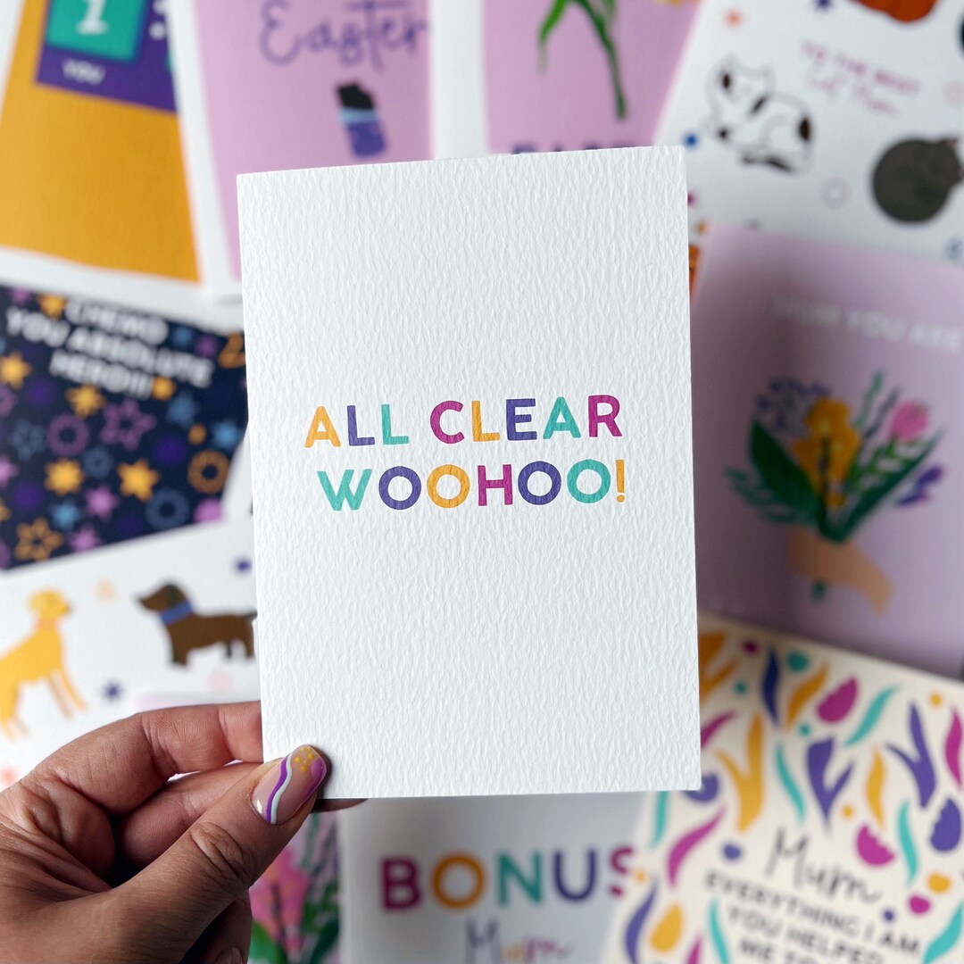 Cancer Card, Chemotherapy Card, Love Card, Health Card 'All Clear ...