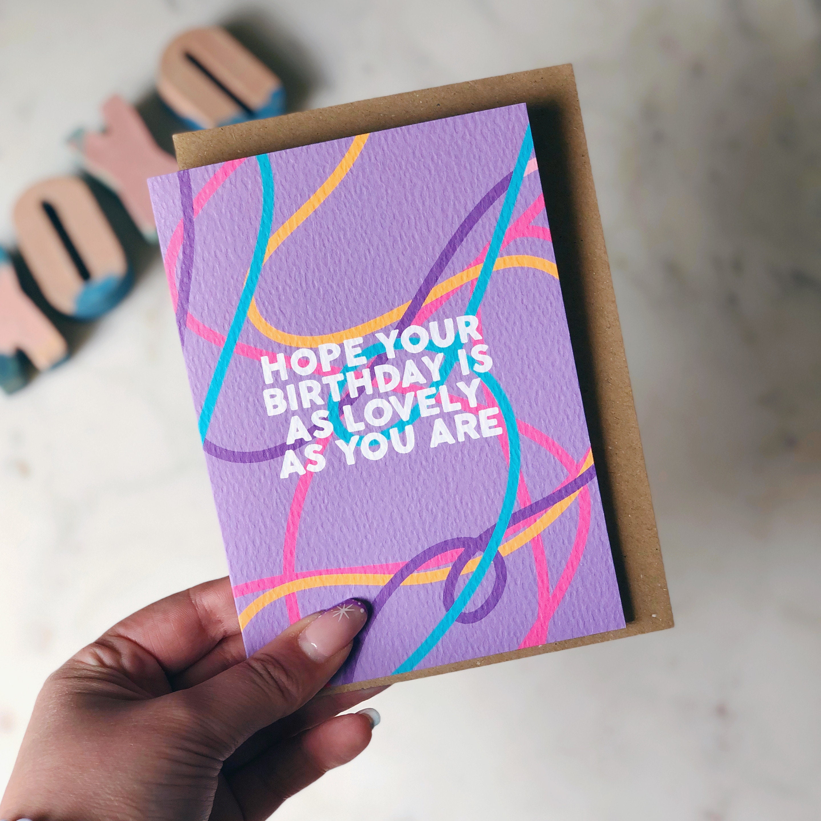 Happy Birthday Card 'hope Your Birthday is as Lovely as You Are' Card ...
