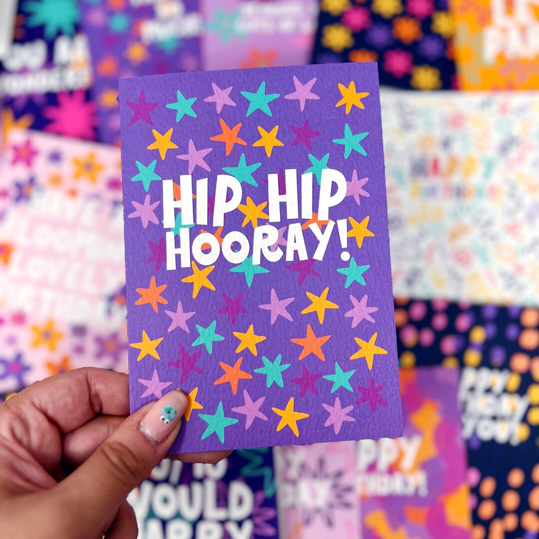 Congratulations 'hip Hip Hooray' Celebration Card - Etsy