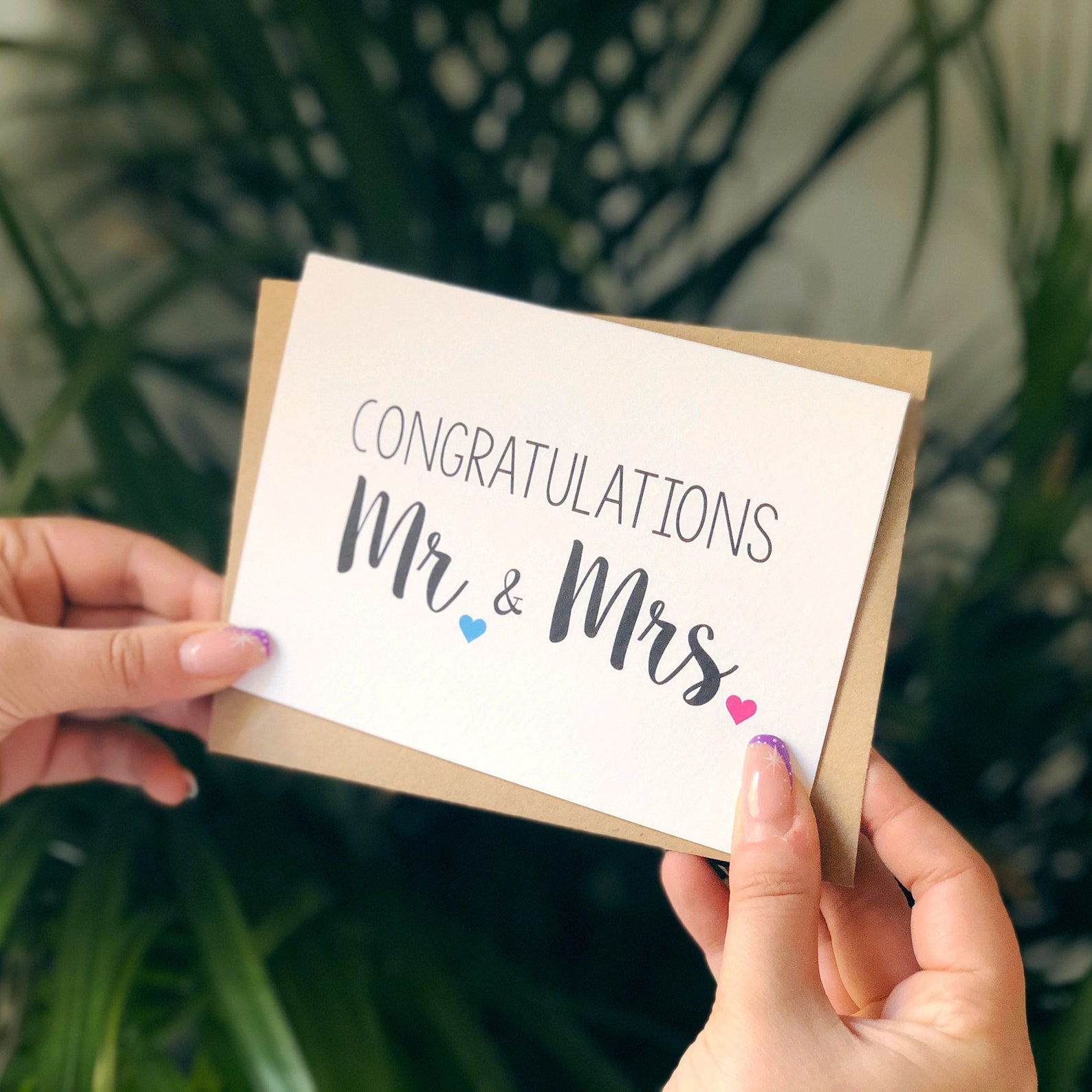 Congratulations Mr and Mrs Wedding Card - Etsy UK
