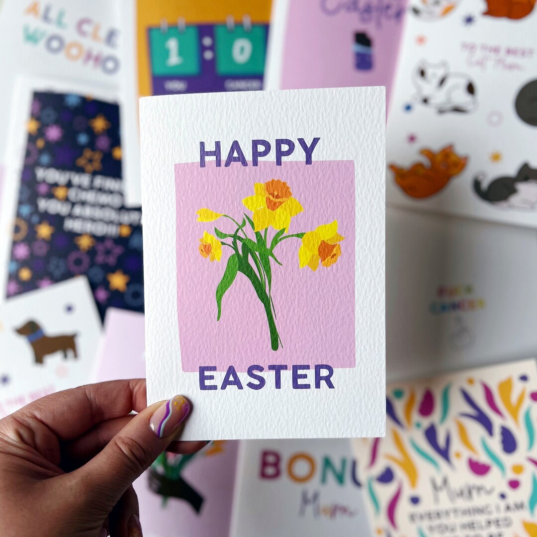 Easter Card, Happy Easter Card, 'happy Easter' - Etsy UK