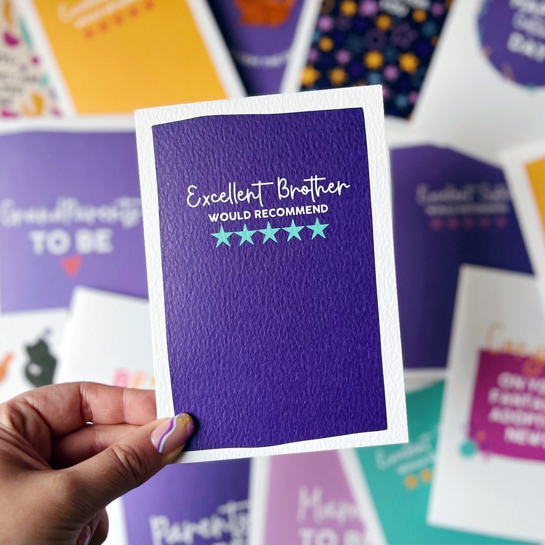 Brother Card, Bro Card, Brother Birthday Card, Funny Brother Card ...