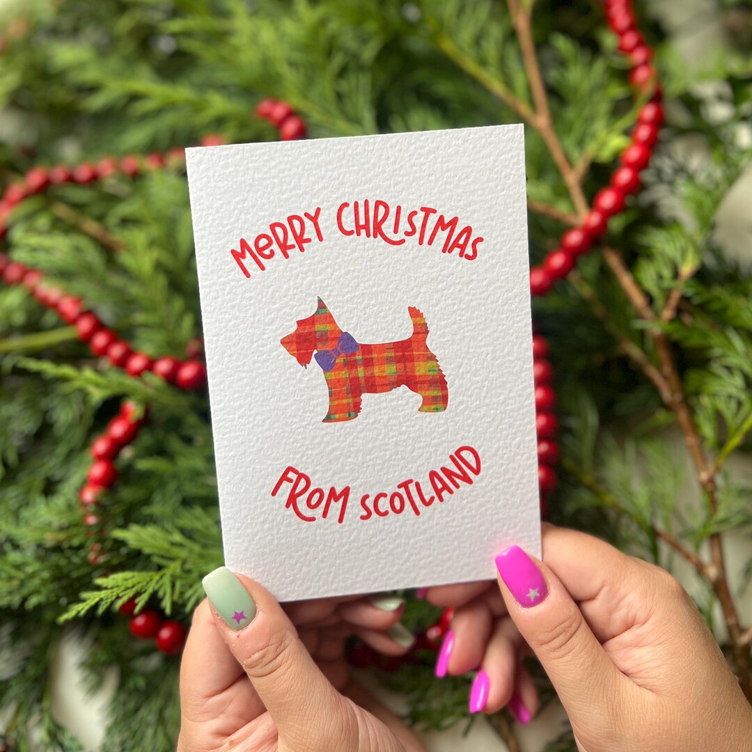 Scottish Christmas Card, Scotland Card, Colourful Christmas Cards ...