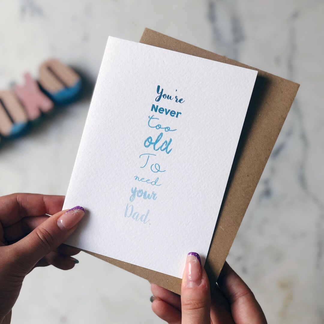 Father's Day Card, Dad Card, Dad Birthday Card, Thanks Dad Card 'never ...