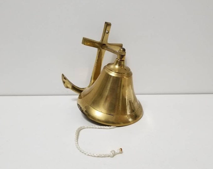 Brass Anchor Dinner Bell - Etsy