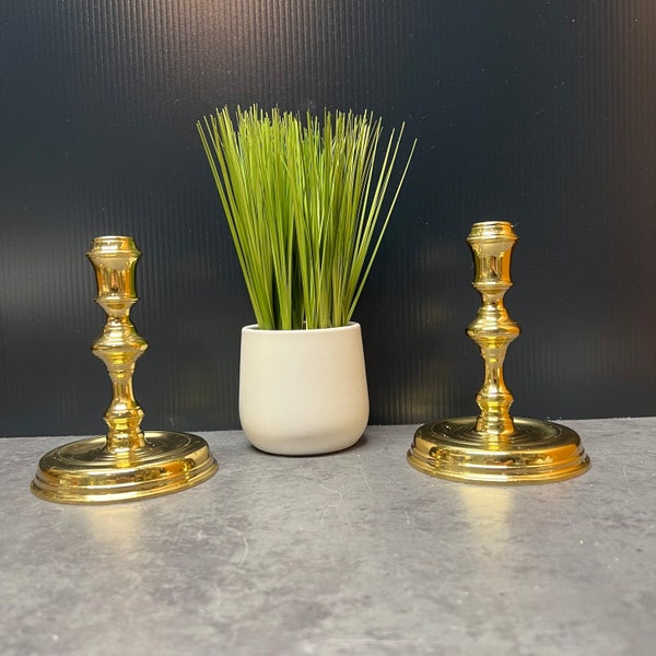 Virginia Metalcrafters Brass Candlesticks - Etsy