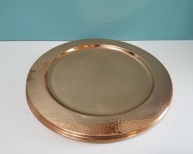 13" Copper Chargers - Set of 4 - Etsy