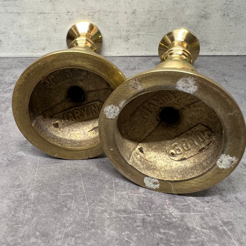 Pair Brass Harvin Beehive Candlesticks - 7" - Etsy