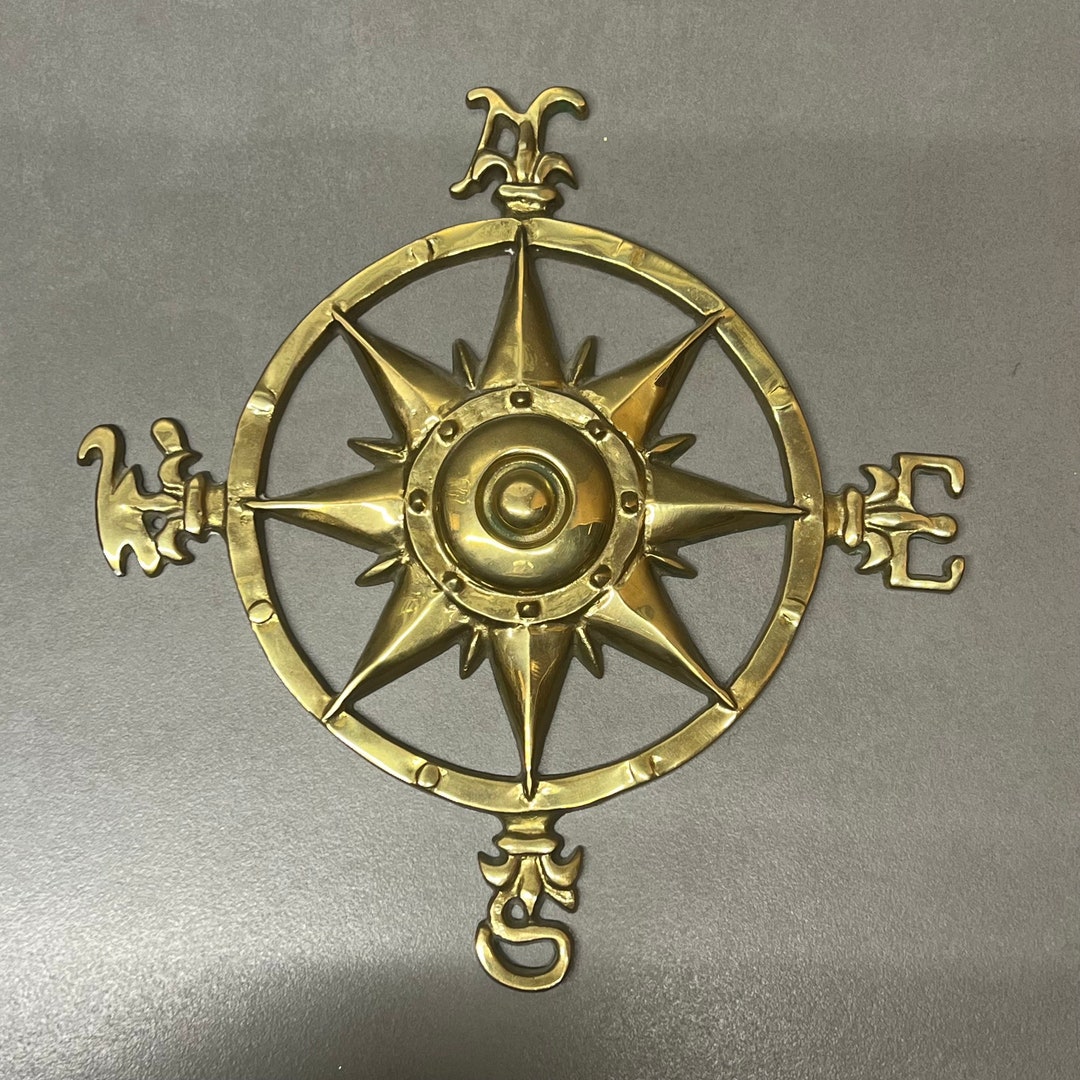 Brass Nautical Compass Rose Wall Art - Etsy