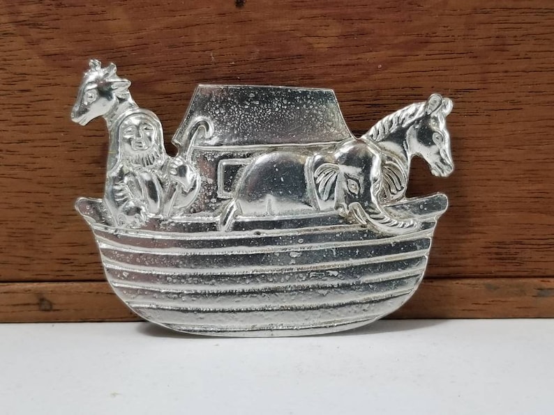 Silver Noah's Ark Pin | Etsy