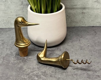Brass Duck Corkscrew - Etsy
