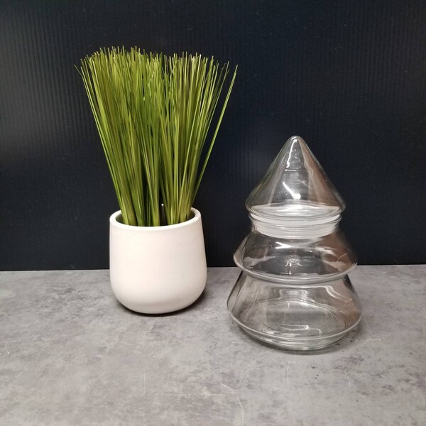 Glass Christmas Tree Jar - Etsy