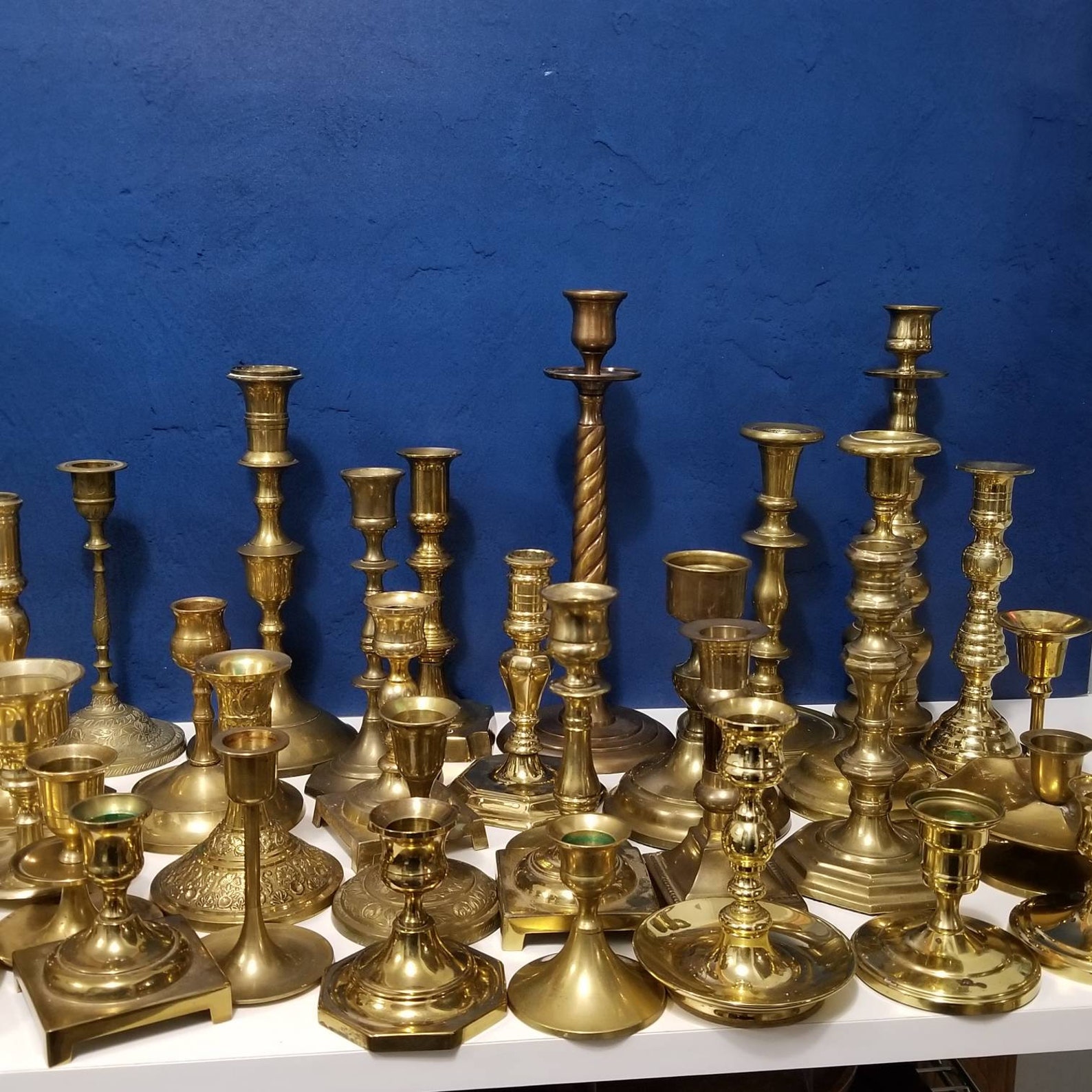 Choose Your Quantity Assorted Brass Candlesticks Free - Etsy