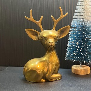 Brass Grumpy Deer - Buck & Doe - Made in Korea - Etsy