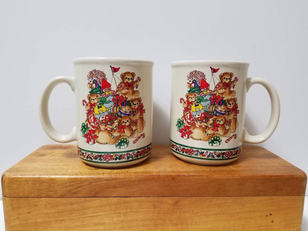 Mugs Drink & Barware Two Lucy Riggs Lucy And Me Christmas Teddy Bear ...