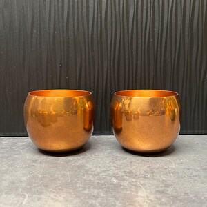 Five Solid Copper Coppercraft Roly Poly Cups / Planters - Etsy