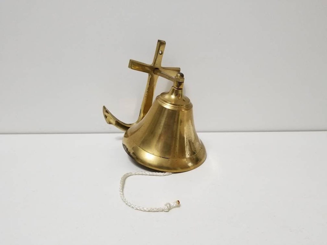 Brass Anchor Dinner Bell - Etsy