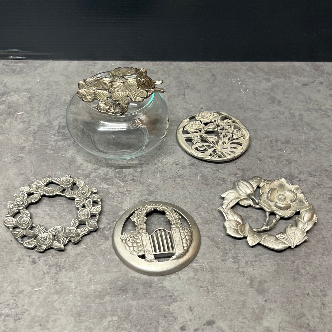 Five Assorted Floral Potpourri Jar Lids - Etsy