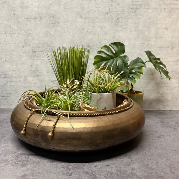 Large Brass Planter - Etsy