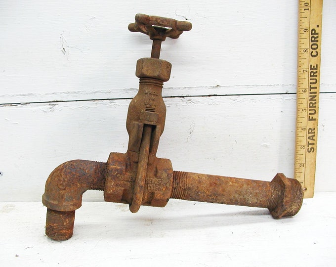 Industrial Valve Pipes Large and Rusty - Steampunk Valve Lunkenheimer ...