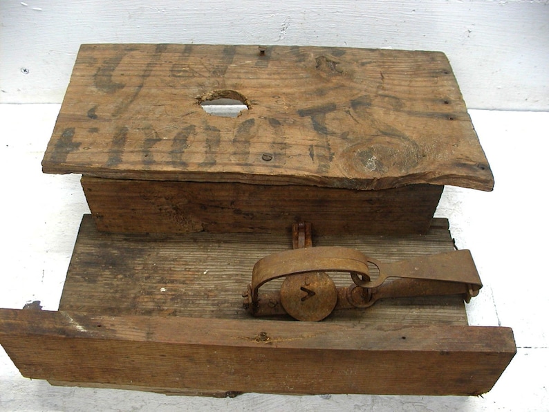 Vintage Home Made Animal Trap Folk Art Fur Trapping | Etsy