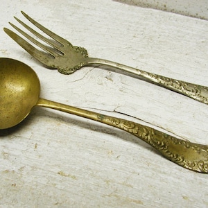 Vintage Extra Coin Silver Plate Serving Set Patina - Etsy