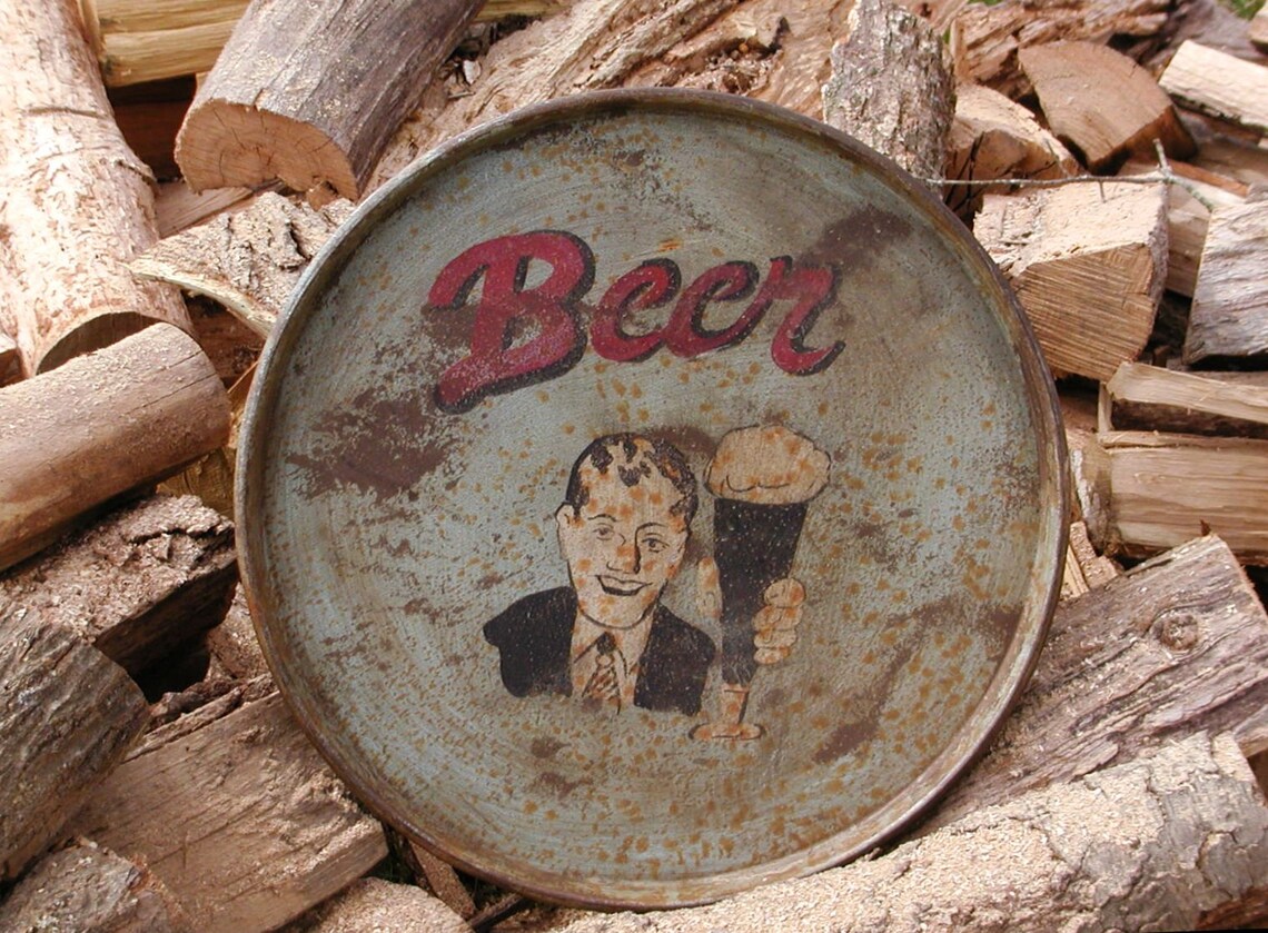 Beer Tray Sign / Huge Beer Tray / Man Cave Sign / Metal Sign / - Etsy