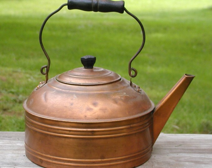 Primitive Copper Kettle Teapot Large Size - Etsy