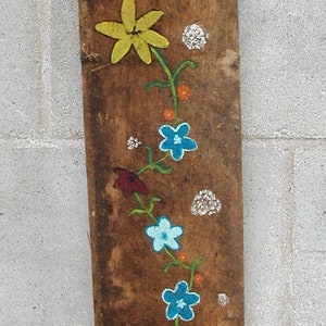 Hand Painted Wall Art - Barn Wood Spring Summer Theme Picture Old Board ...