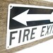 Vintage Metal Fire Exit Sign: Industrial Salvaged Decor (14x7) - Etsy