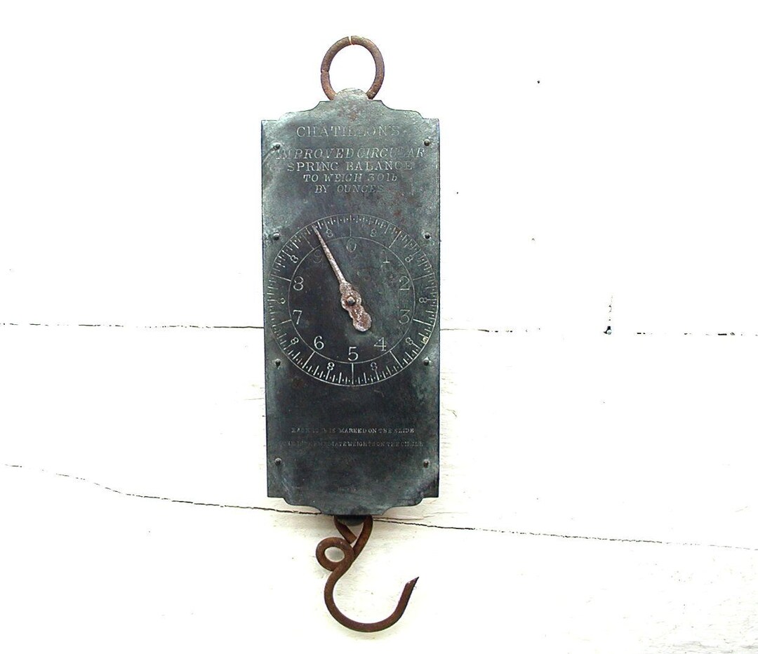 Vintage Chatillon Hanging Scale: Aged Brass Face, 30lb Milk Scale - Etsy