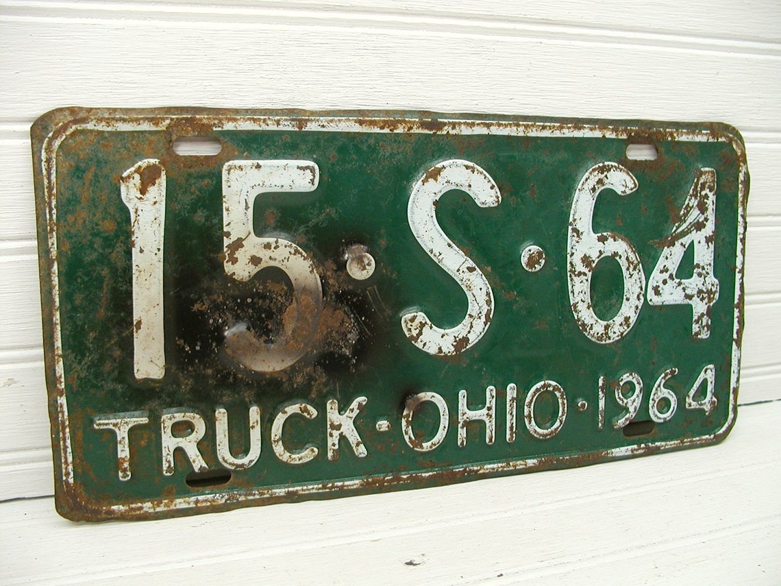 Ohio License Tag Ohio License Plate Truck 1964 15-S-64 - Etsy