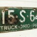 Ohio License Tag Ohio License Plate Truck 1964 15-S-64 - Etsy