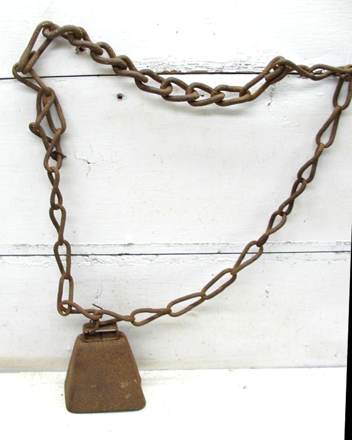 Vintage Iron Cow Bell Cowbell Bull Bell Goat Farm Chain | Etsy