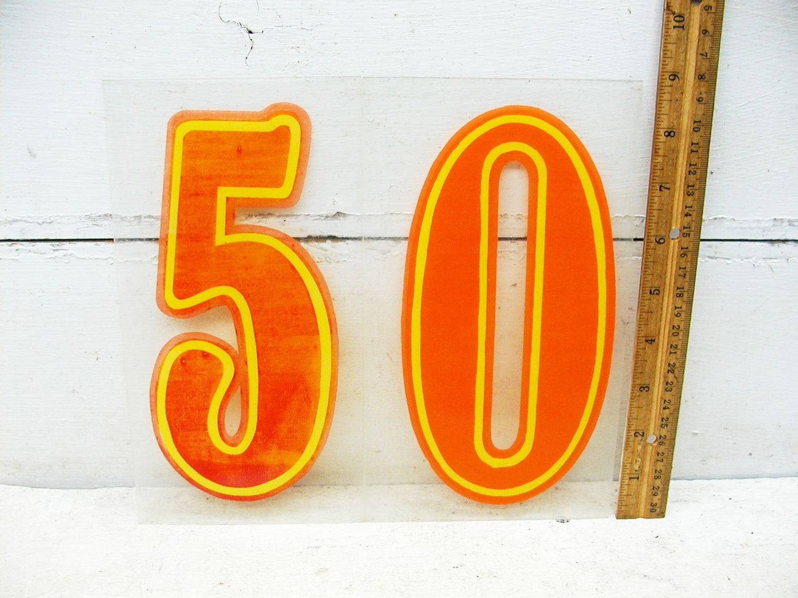Vintage Number 50 Number Fifty Sign 7 3/4 Large Lexan | Etsy