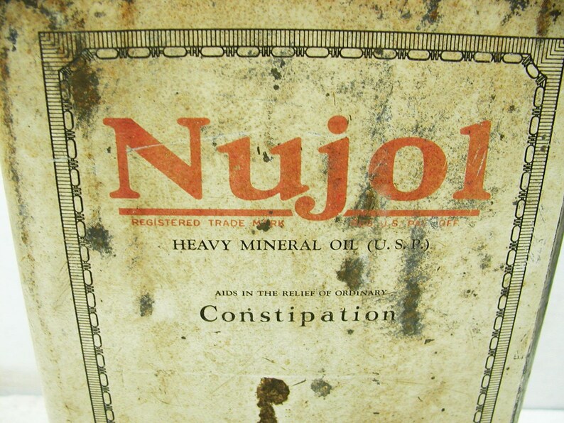 Vintage Advertising Tin Nujol Gallon Can Mineral Oil - Etsy