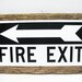 Vintage Metal Fire Exit Sign: Industrial Salvaged Decor (14x7) - Etsy