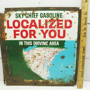 Sky Chief Sign - Texaco Sign - Localized Promo - Oil Sign - Gas Sign ...