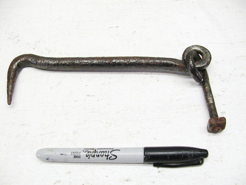 Vintage Large Iron Forged Gate Latch Blacksmith Door - Etsy